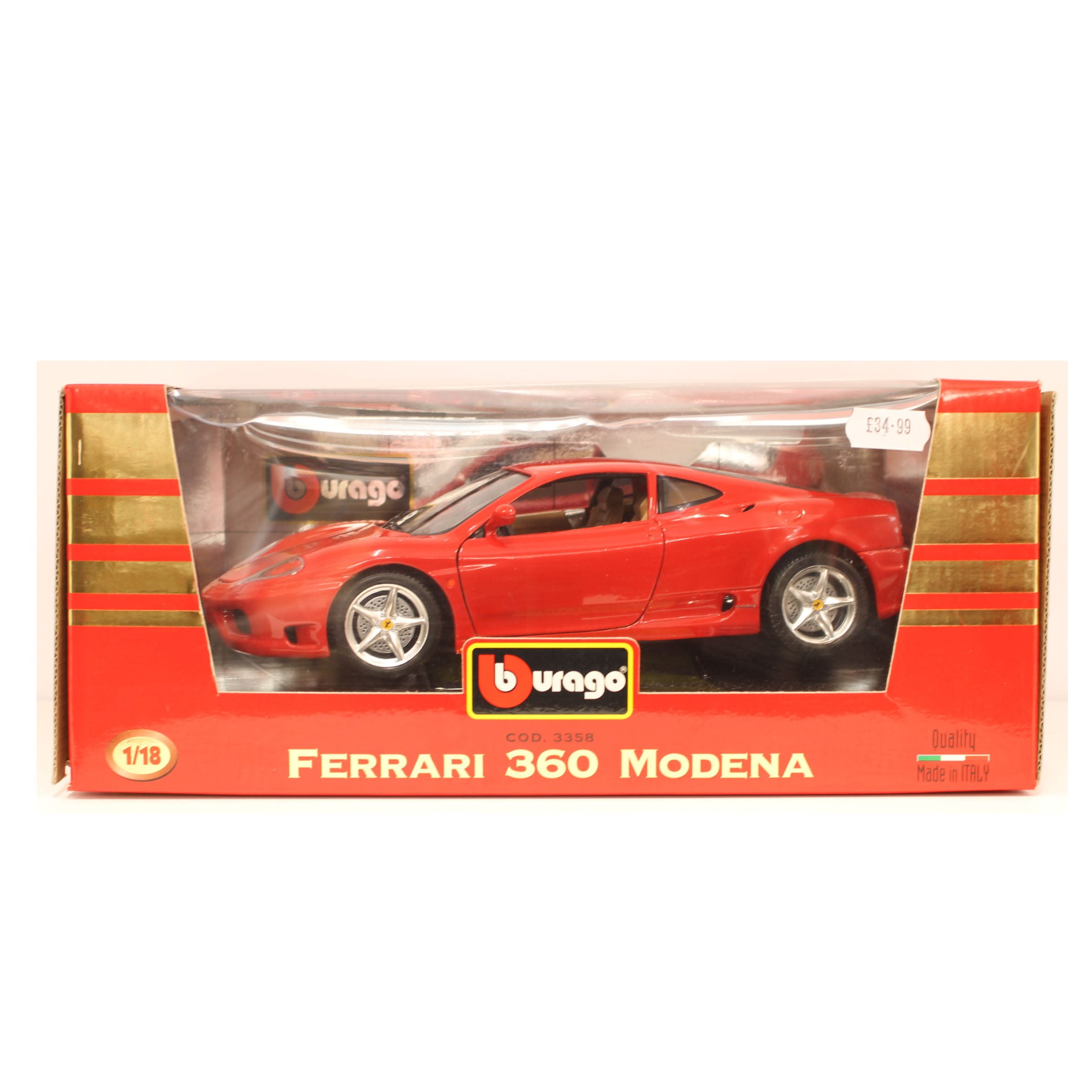 Bburago 1/18 18-3358 FERRARI 360 MODENA RED – The Dartford Model ...