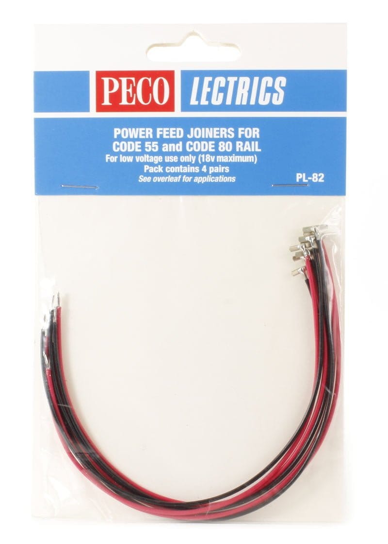 Peco PL-82 N Gauge Power Feed Joiners For Code 55 & Code 80 Rail – The ...